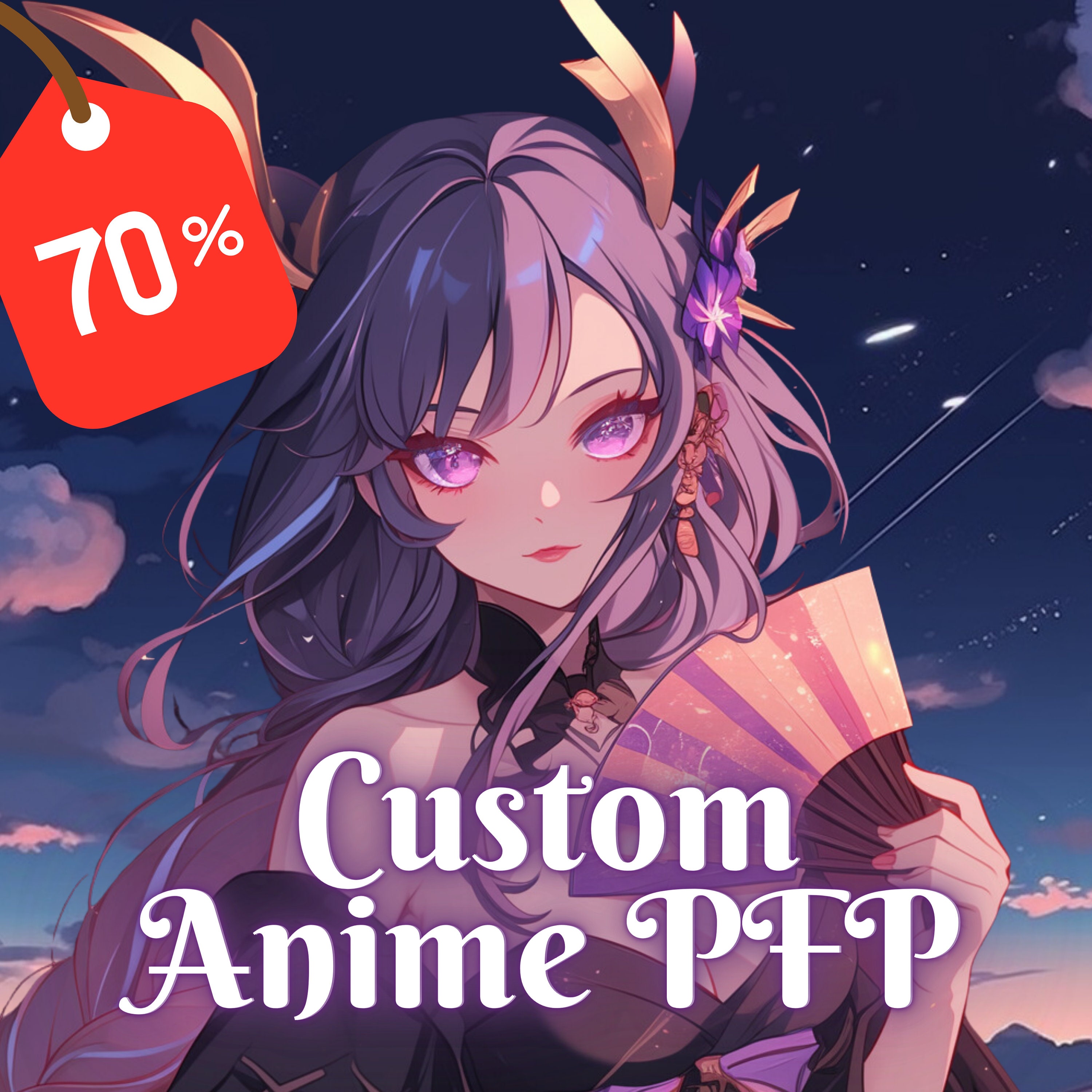 Custom PFP Profile Icon Anime Character Commission Anime Custom PFP Art ...
