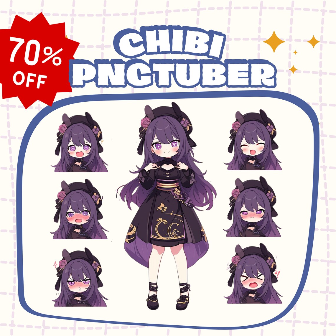 Custom Chibi Pngtuber Kawaii Custom Cute Pngtuber Vtuber Gift Tuber ...