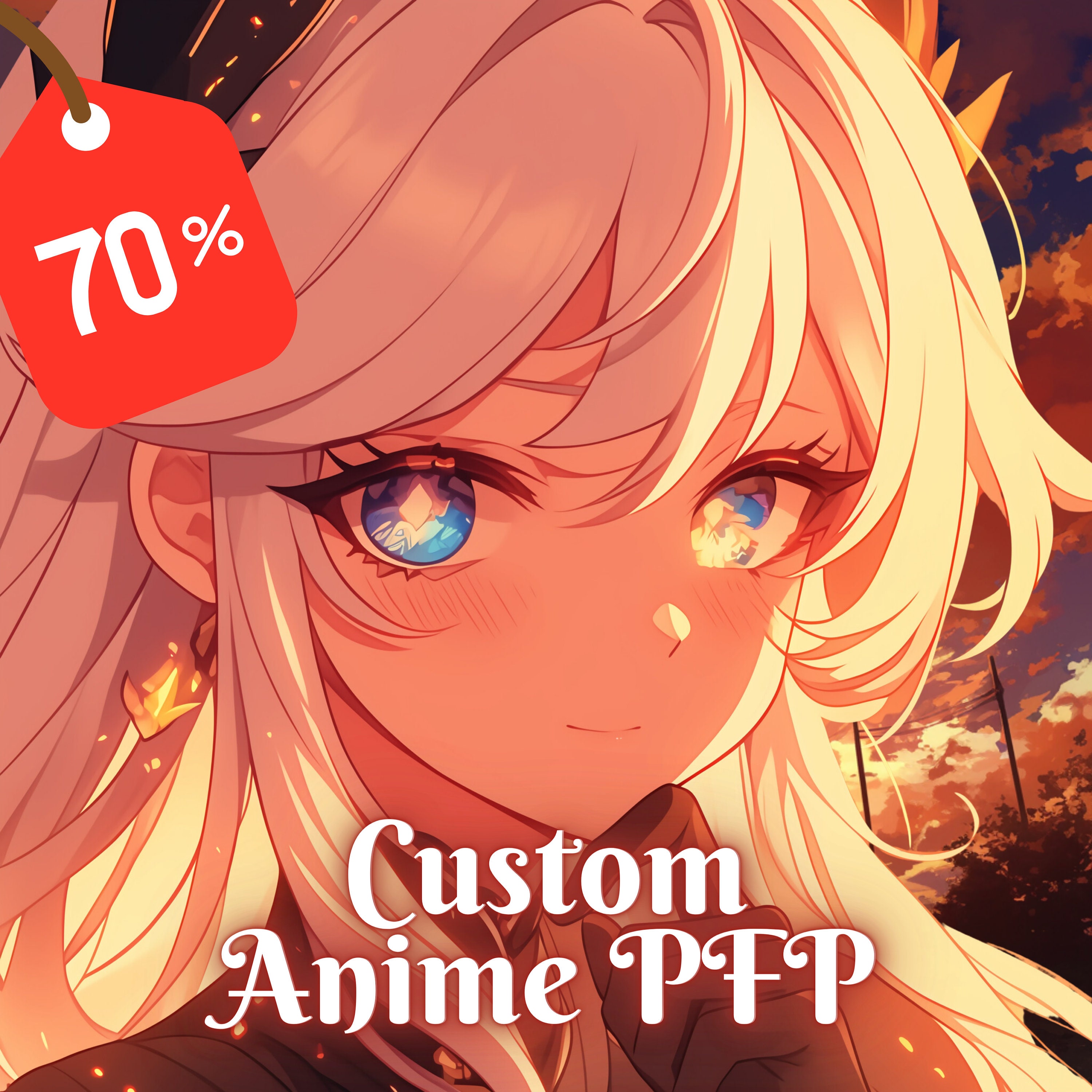 Custom PFP Profile Icon Anime Character Commission Anime Custom PFP Art ...