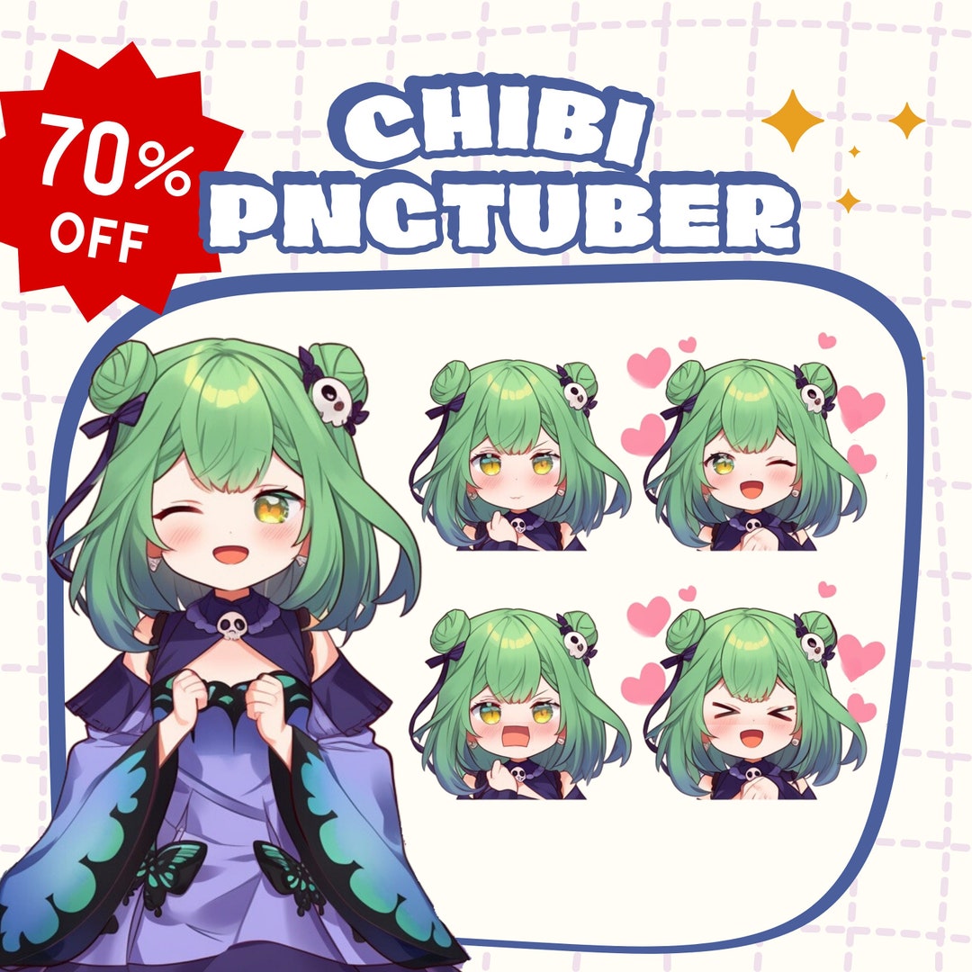 Custom Chibi Pngtuber Kawaii Custom Cute Pngtuber Vtuber Gift Tuber ...