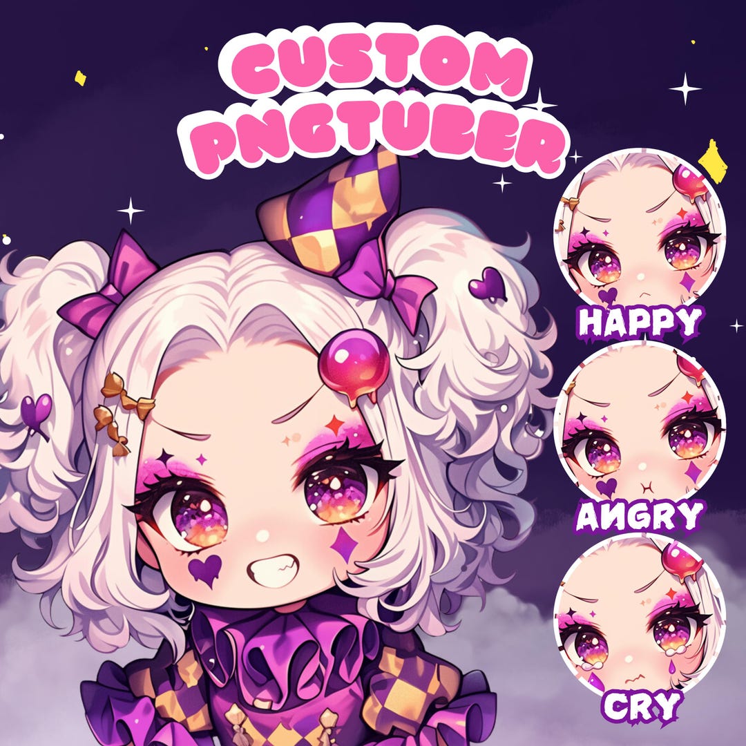 Custom Chibi Pngtuber Live2d Model, Pngtuber Character Design for ...