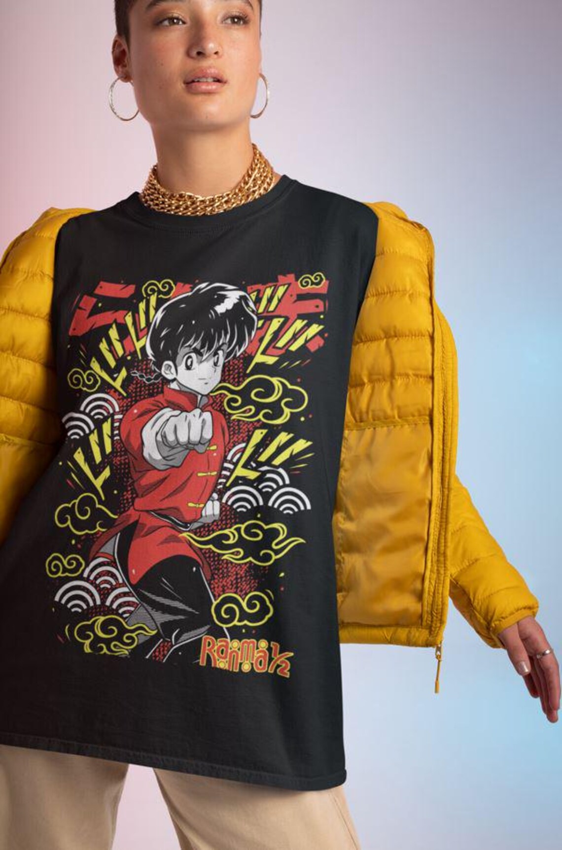 Unisex Ranma Saotome Anime T-shirt, Genma Panda Manga Shirt - Etsy
