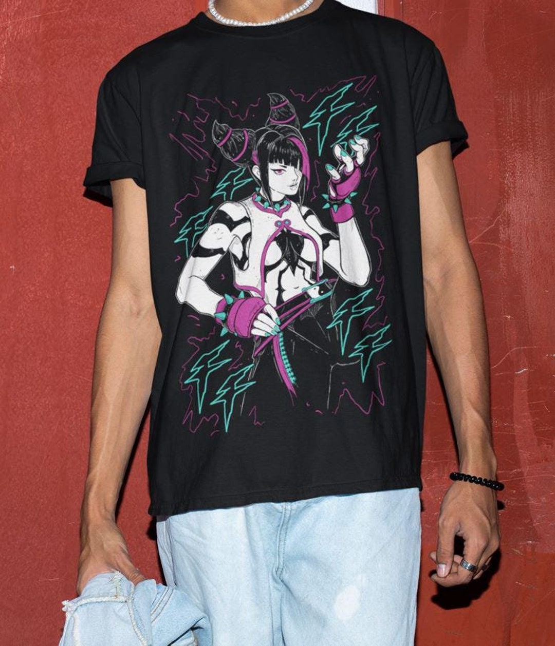Unisex Juri SF2 Retro Gaming T-shirt, Vintage Anime Waifu Shirt - Etsy
