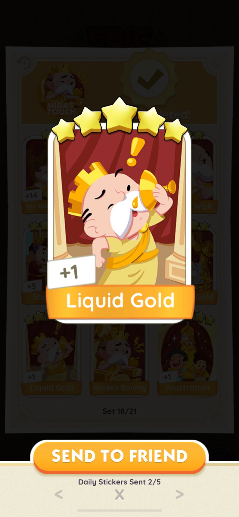 Monopoly Go Sticker LIQUID GOLD - Etsy