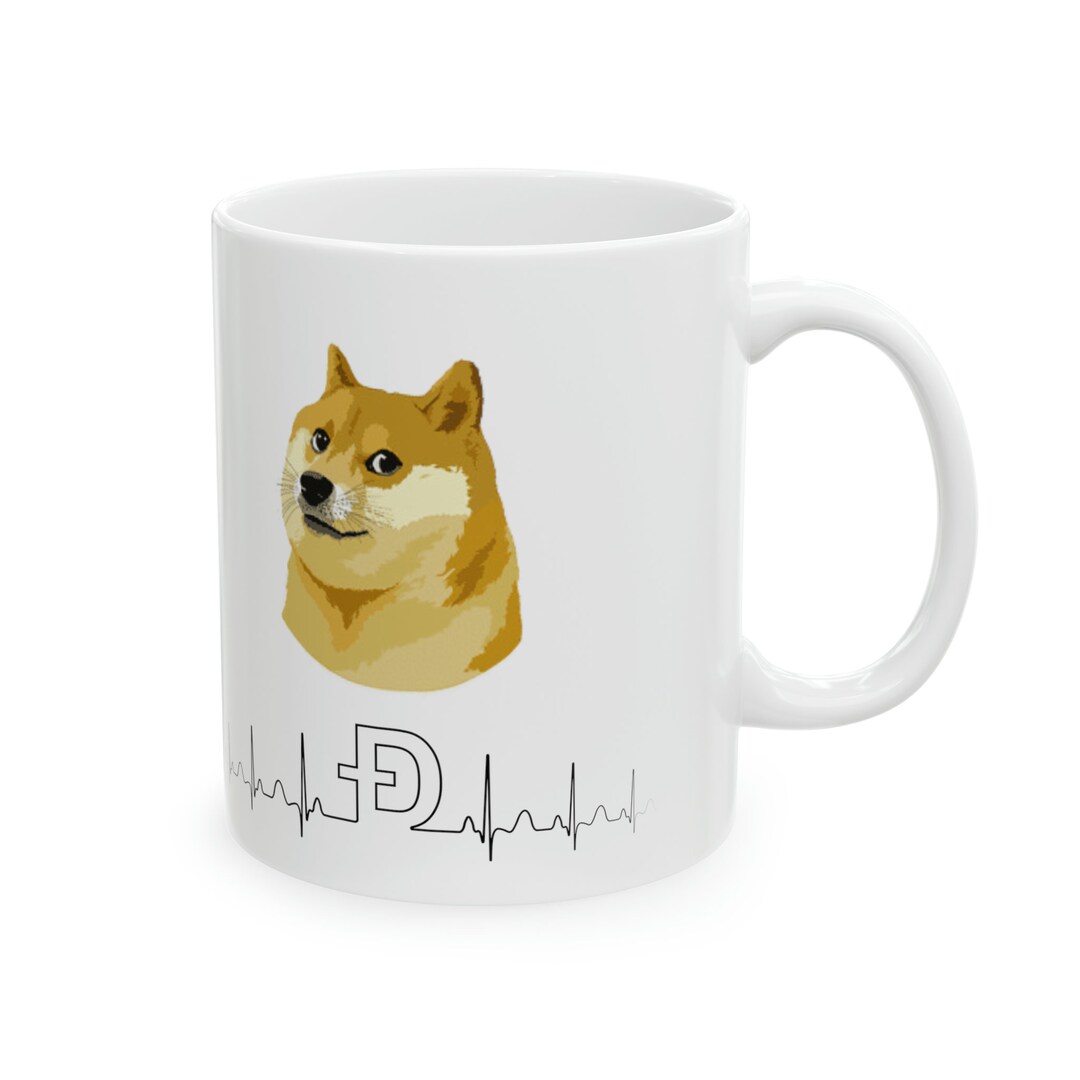 DOGE Mug, DOGE DOG Memecoin Cryptocurrency Mug, Doge Memecoin, Dogecoin ...