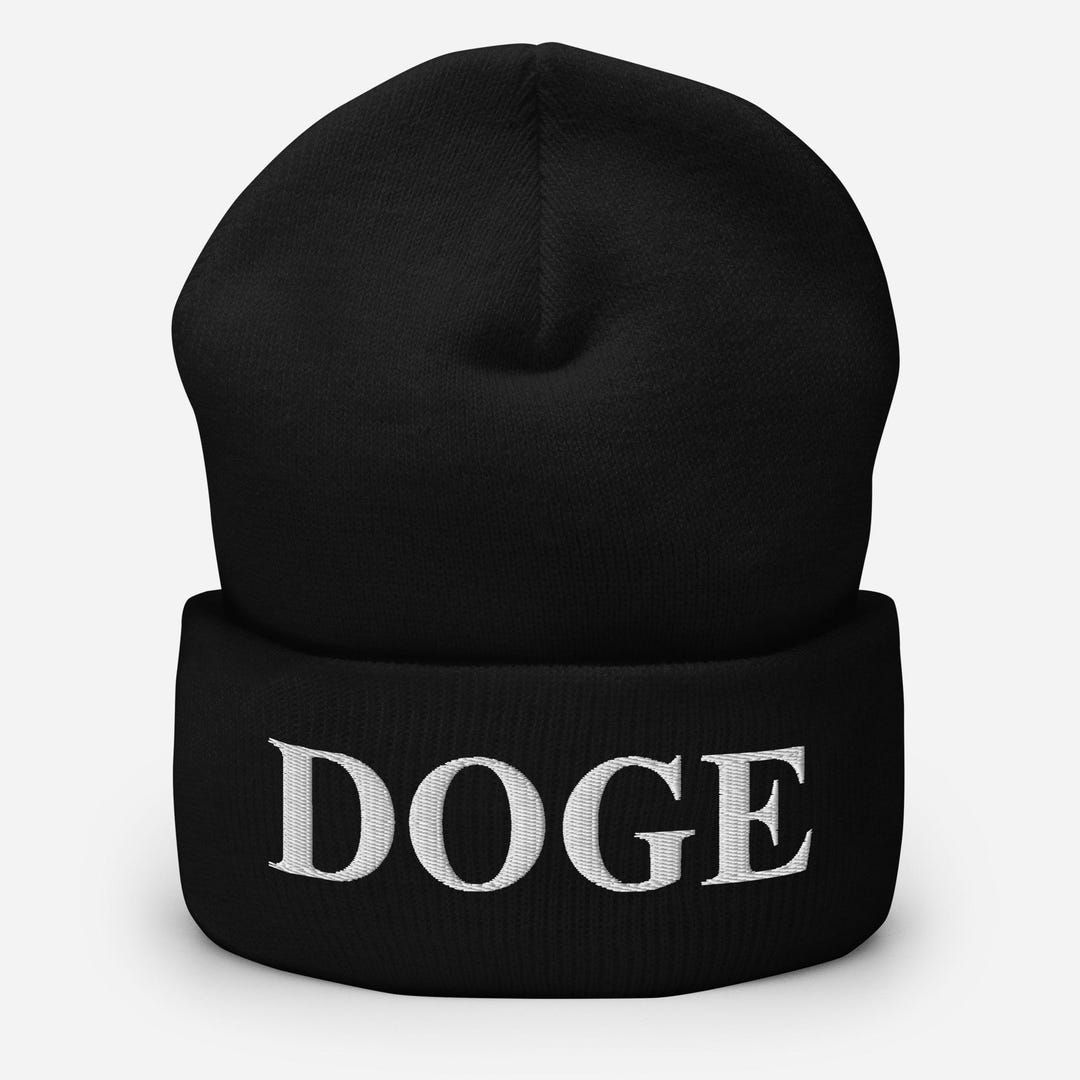 DOGE Hat, Department of Government Efficiency Embroidered Beanie Hat ...