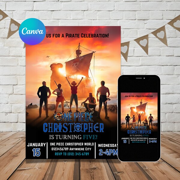 One Piece Party Invitation - Etsy