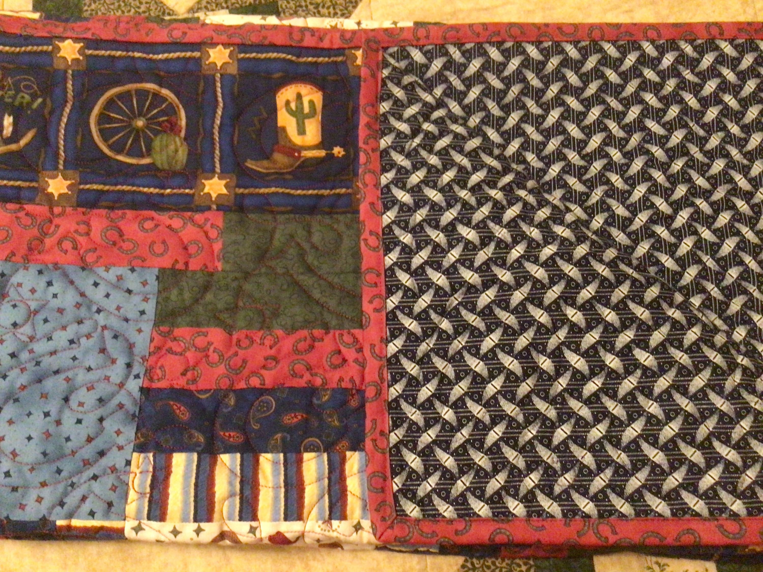 Western Cowboy Baby Quilt - Etsy