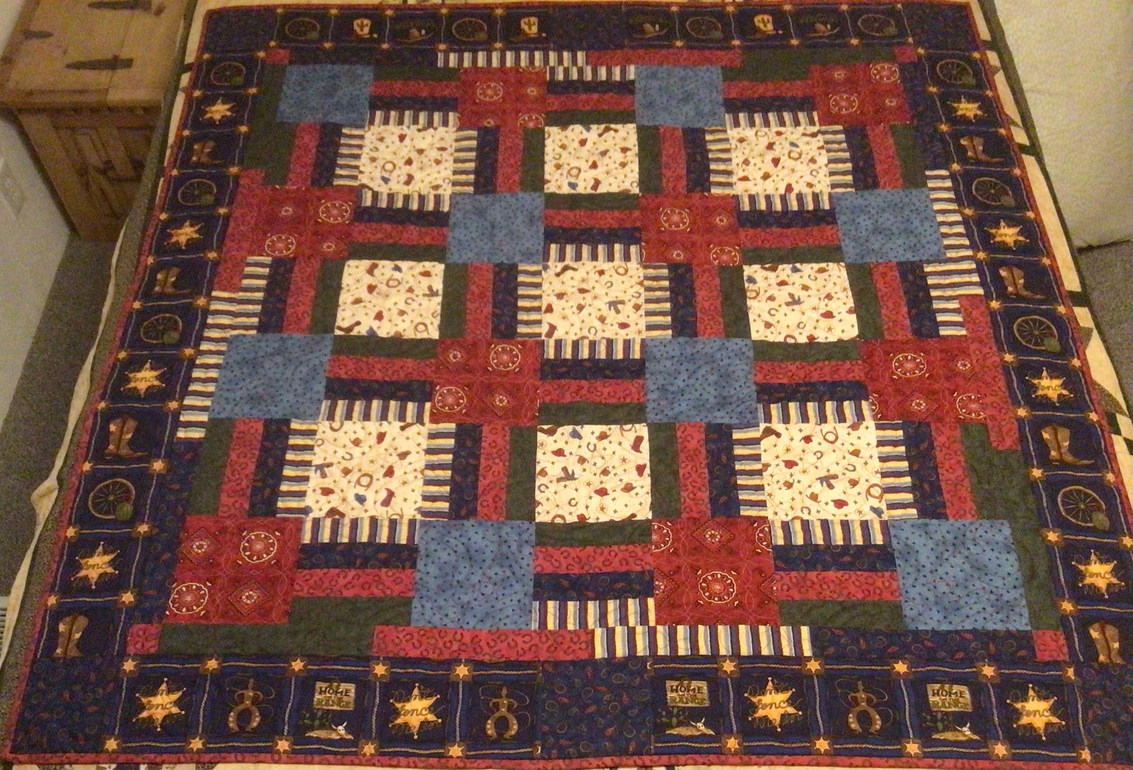 Western Cowboy Baby Quilt - Etsy