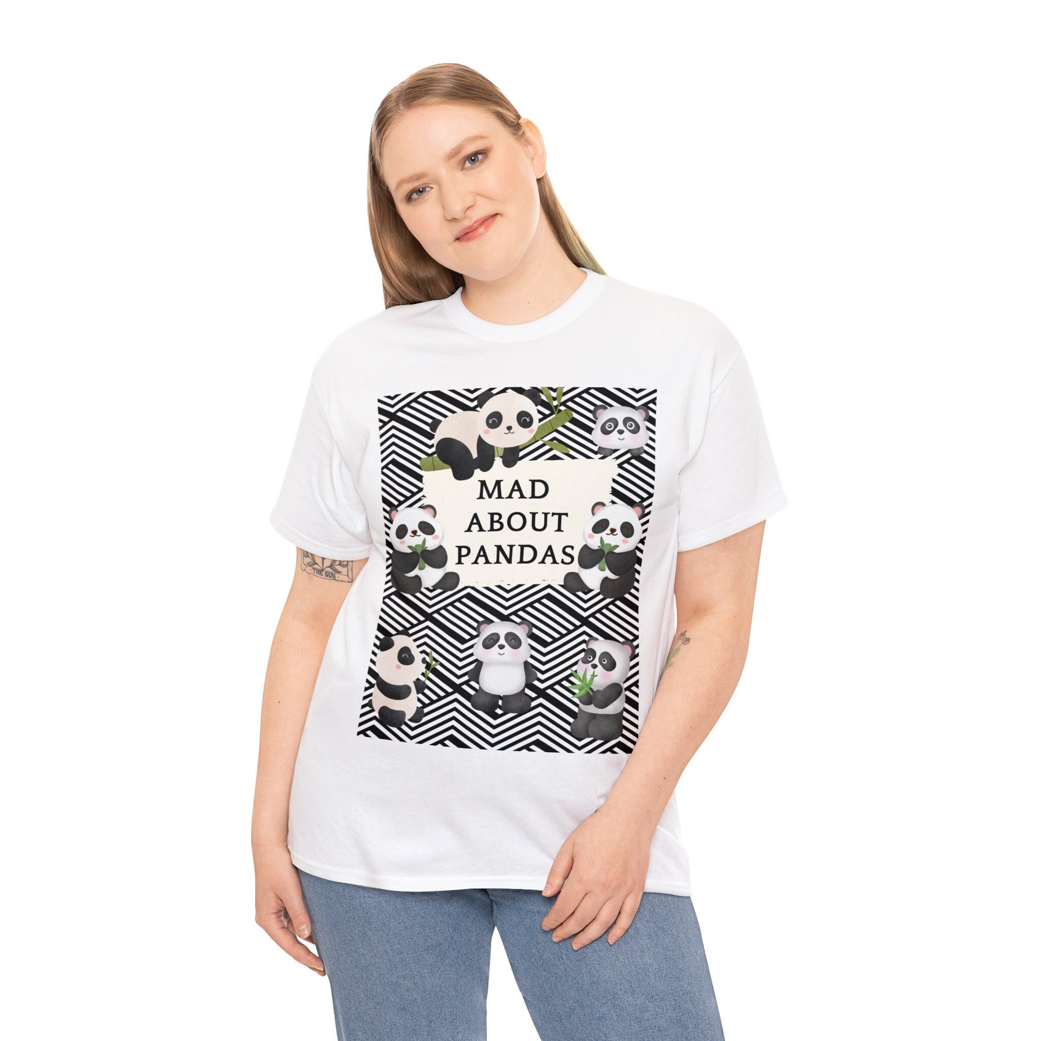 Mad About Pandas Tee, Panda T-shirt, Panda T Shirt, Gift for Her, Panda ...
