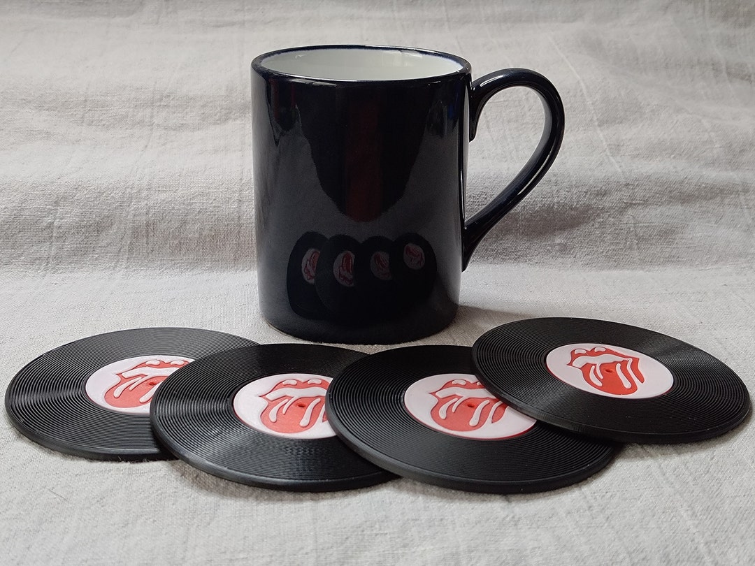 Record Coaster Inspired by the Rolling Stones - Etsy