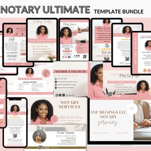 Notary Ultimate Template Bundle | Editable Digital Download for ...