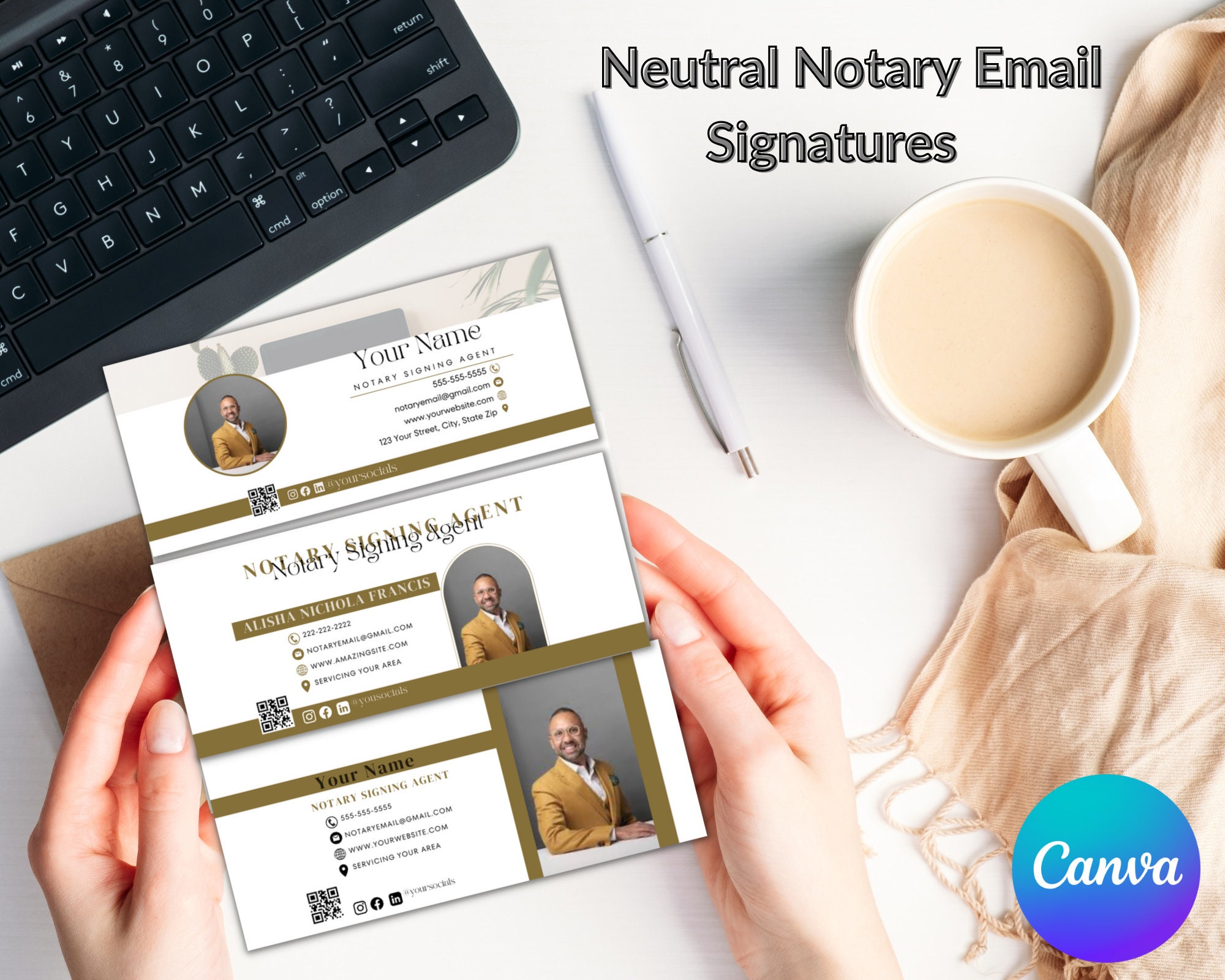 Professional Notary Email Signature Template Editable - Etsy