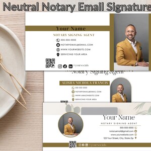 Professional Notary Email Signature Template Editable Digital Download ...