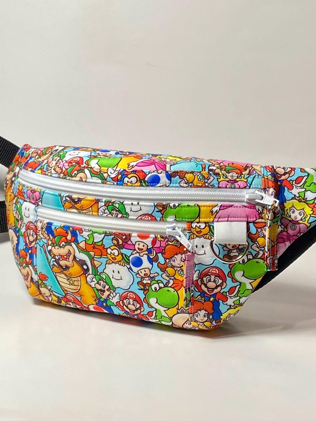 Video Game Themed Fanny Pack / Belt Bag With Three Zippered Pockets for ...