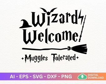 Wizard Inspired Welcome Sign SVG Please Read Description - Etsy Canada