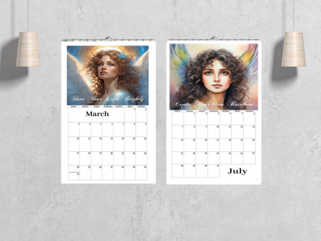 Angel Calendar 2024 Inspirational Quotes Beautiful Handmade - Etsy UK