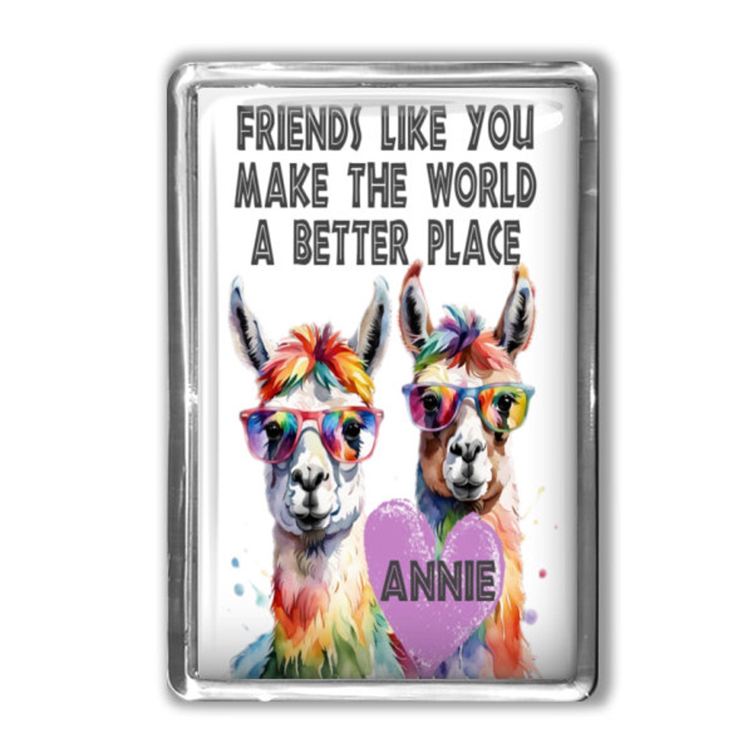 Personalized Llama Friendship Magnet | Thank You Gift - Etsy