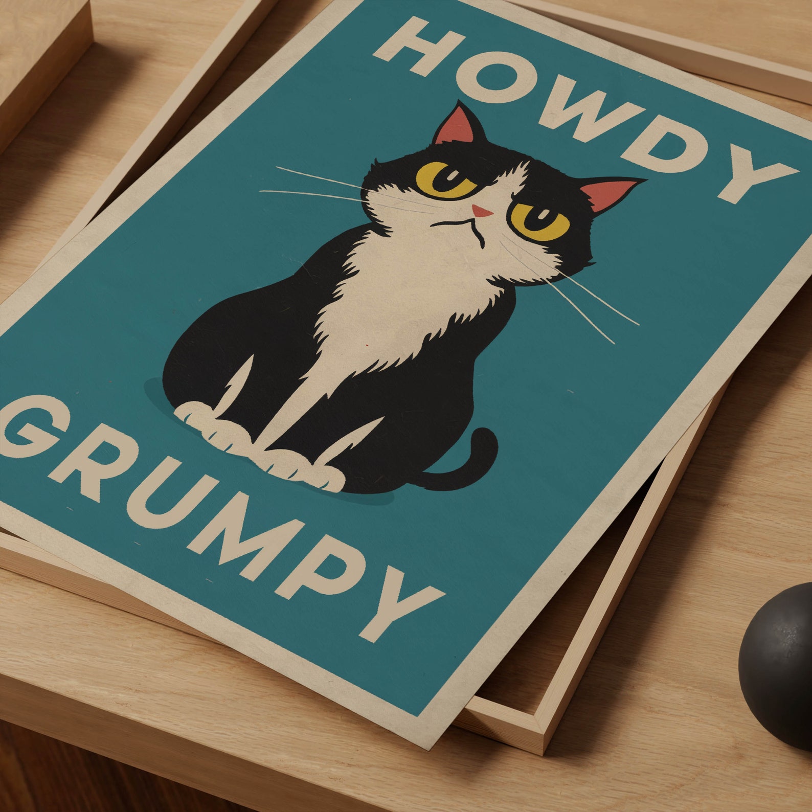 Grumpy Cat Art Print, Funny Howdy Poster PRINTED on Luxury Paper - Etsy