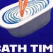 Bath Time Poster - Mid-century Bathroom Art - Swimmer Illustration ...