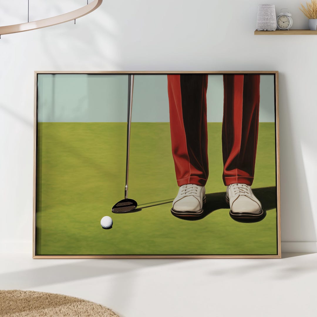 Retro Golf Art Print Vintage Golfer Wall Decor Mid Century Sports ...