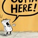 Custom Magazine Cover Art Print Funny Cartoon 'get Outta Here' Poster ...