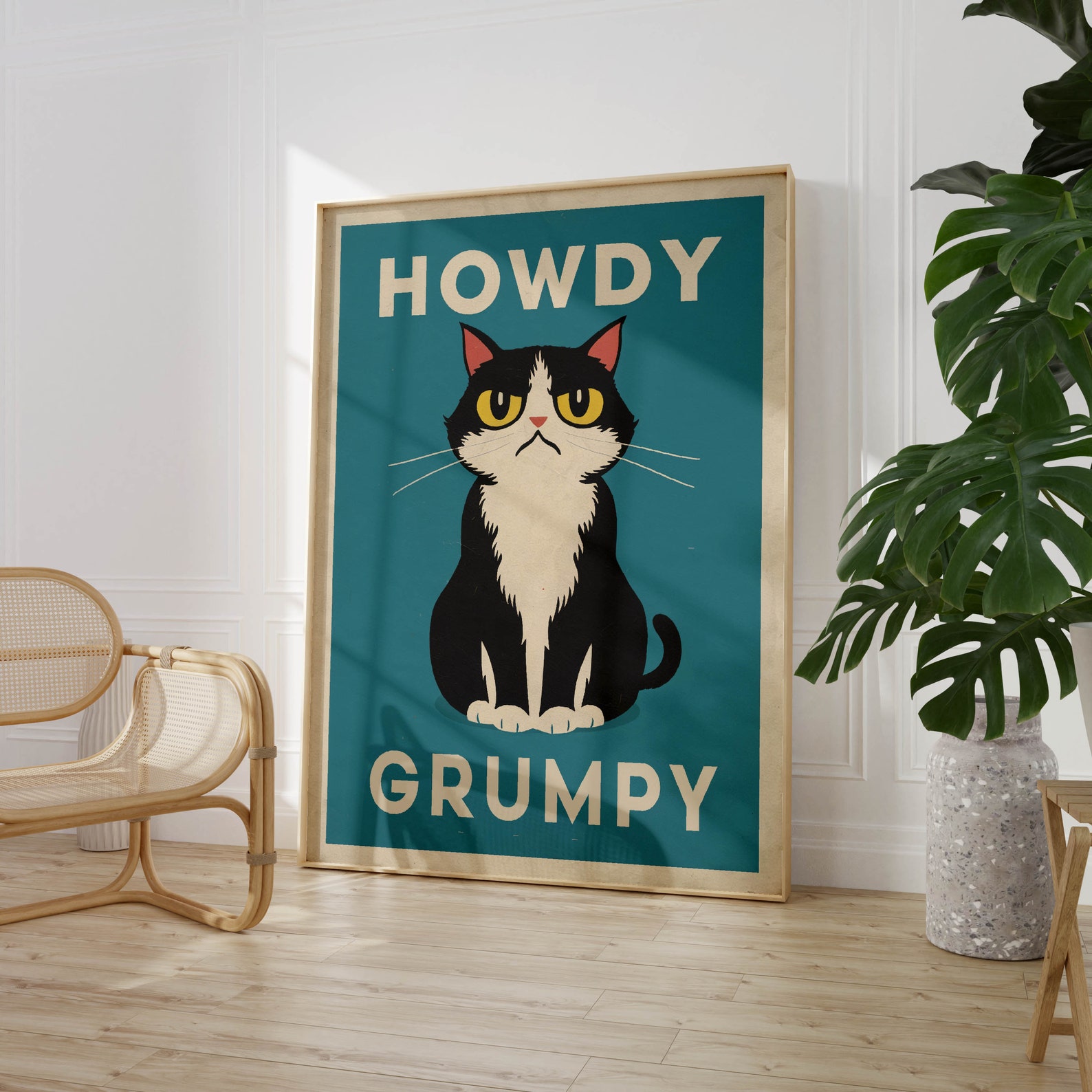 Grumpy Cat Art Print, Funny Howdy Poster PRINTED on Luxury Paper - Etsy