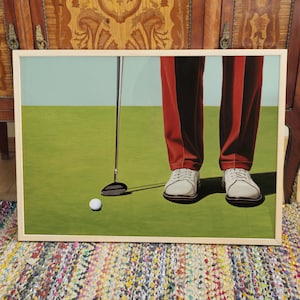 Retro Golf Art Print Vintage Golfer Wall Decor Mid Century Sports ...