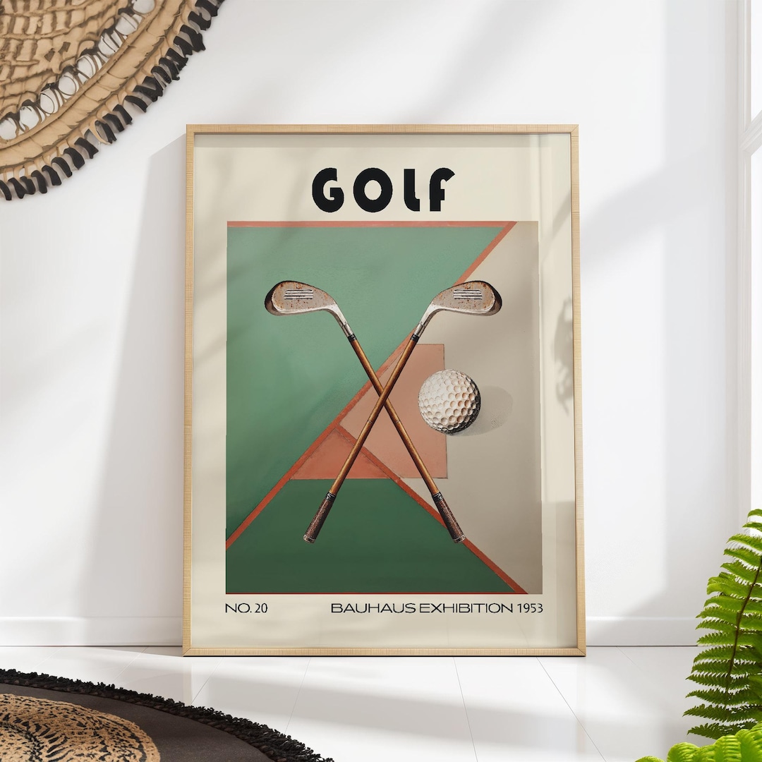 Vintage Golf Print: Bauhaus Exhibition, Mid-century Modern Sport Decor ...