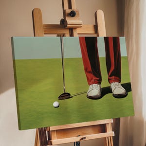 Retro Golf Canvas Art - Mid-century Golf Club Scene - Perfect Golf ...
