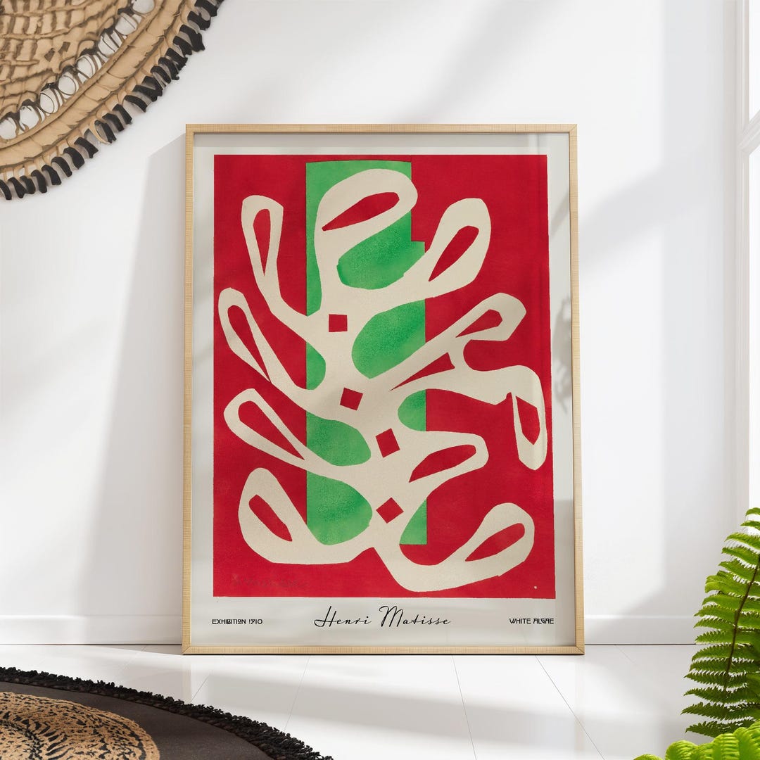 Henri Matisse White Algae Exhibition Poster - Vintage Modern Art Print ...