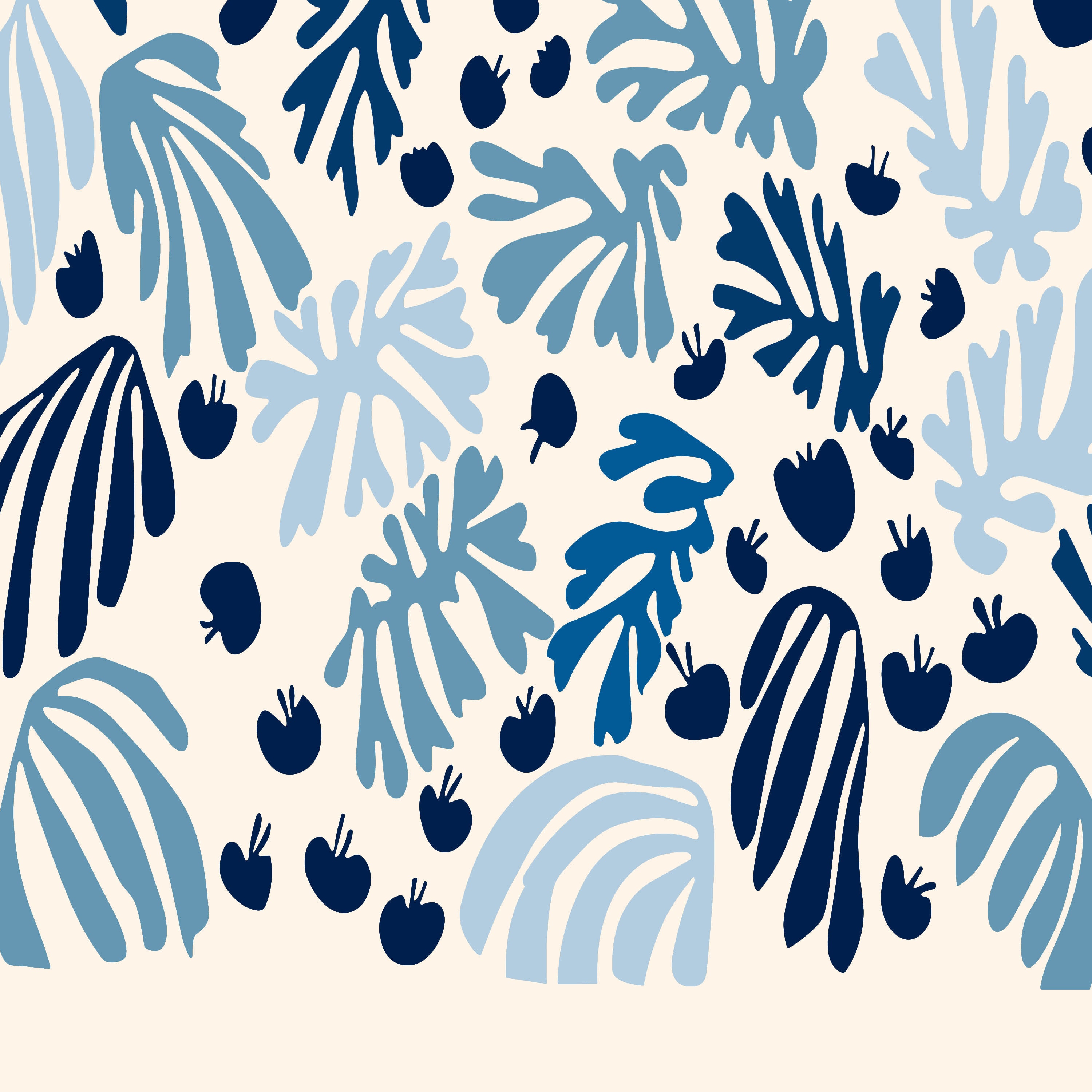 Henri Matisse Print Blue Mid Century Modern Wall Art Abstract Floral ...