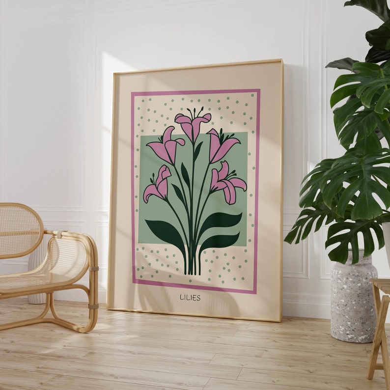 Elegant Lily Flower Print, Botanical Home Decor Art, Perfect Gift for ...