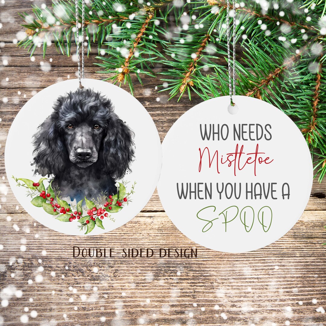 Poodle Christmas Ornament Dog Ornament Watercolor Poodle - Etsy
