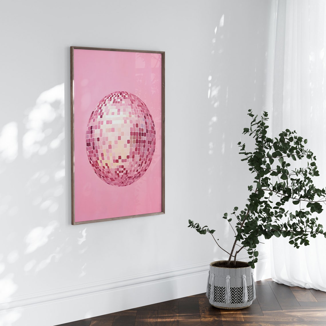 Disco Balls Disco Print Pink Disco Ball Art Disco Wall Paper Disco ...