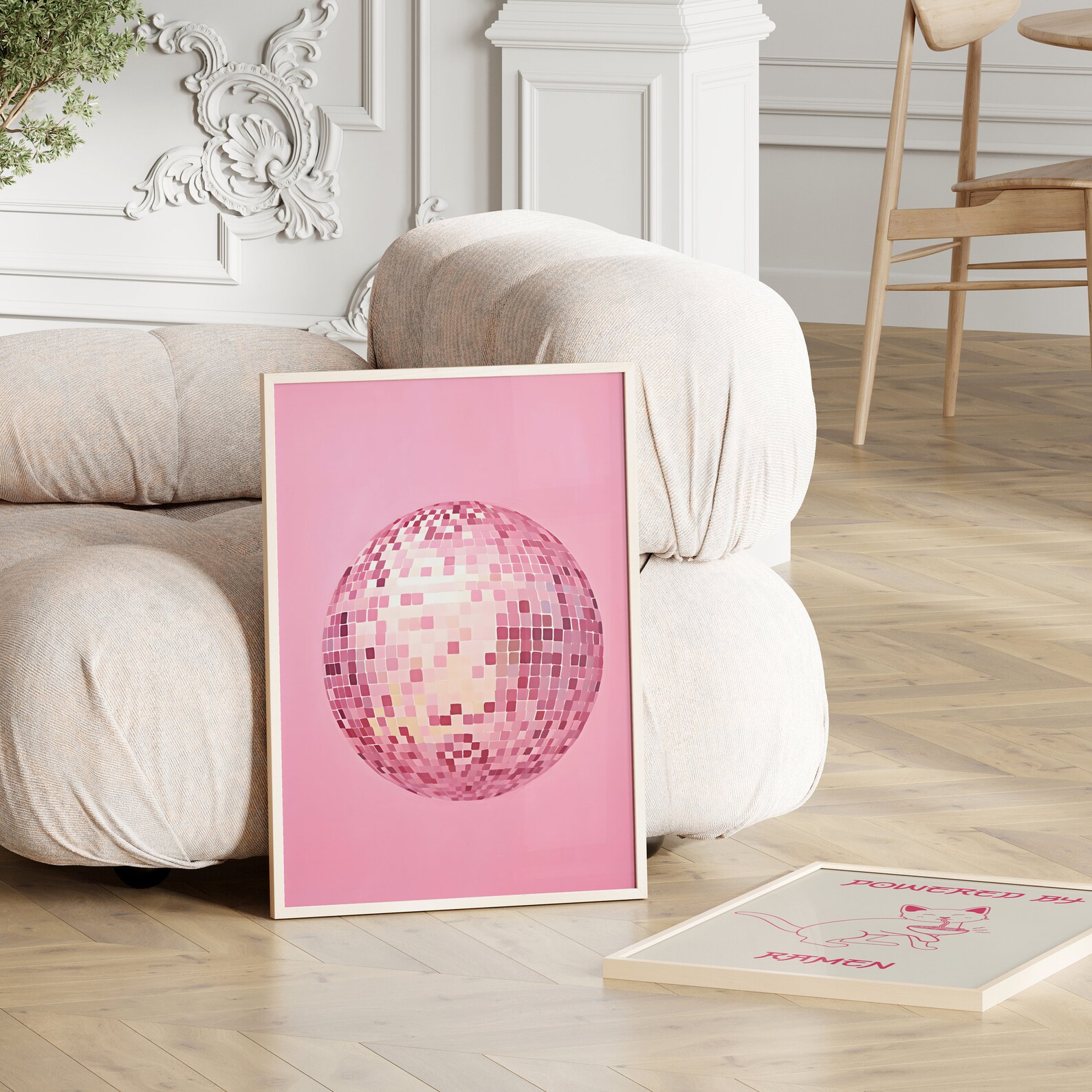 Disco Balls Disco Print Pink Disco Ball Art Disco Wall Paper Disco ...