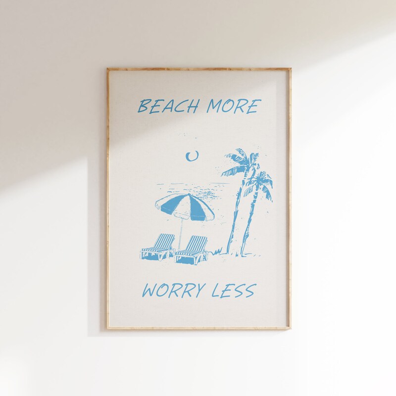 Umbrella Beach Art Print - Etsy