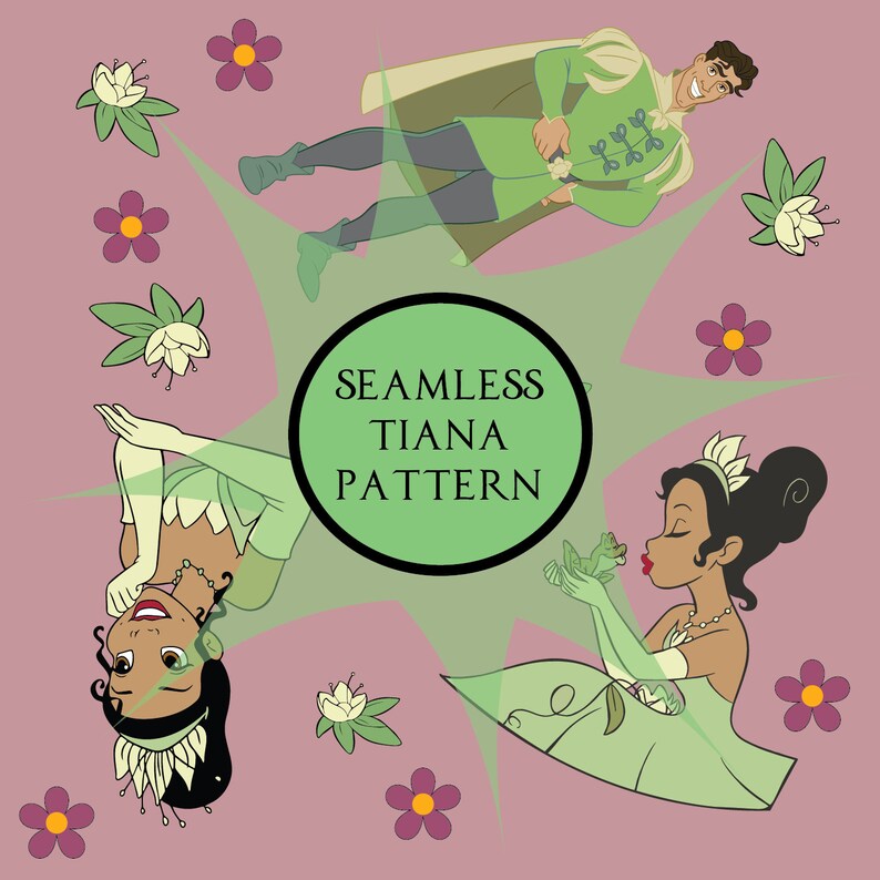 Princess and the Frog / Tiana / Princess Tiana / Tiana Seamless Pattern ...