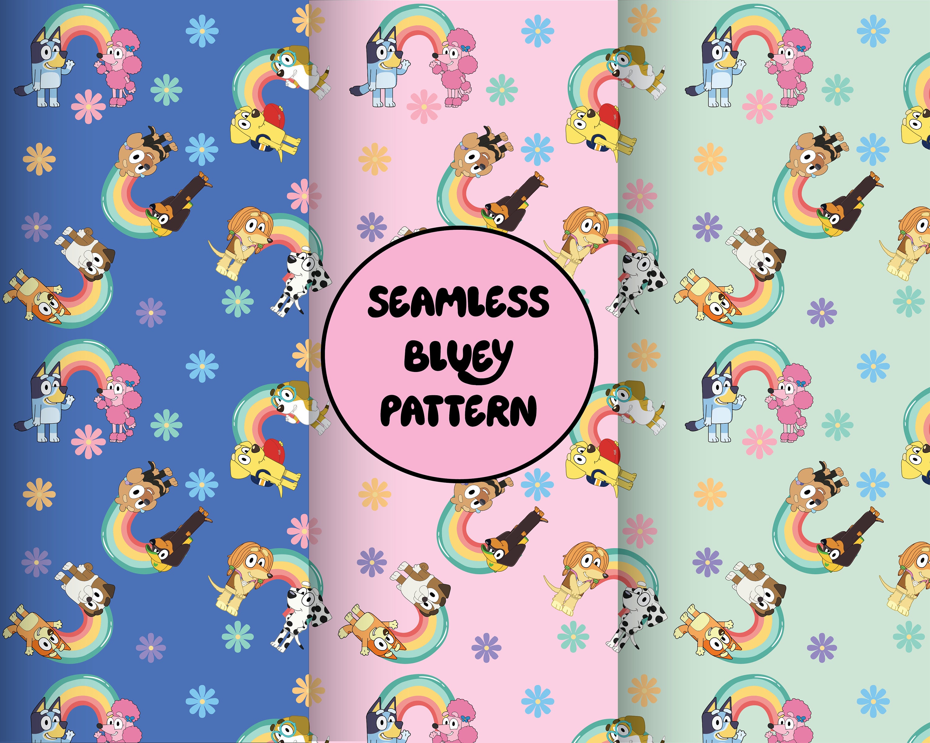 Bluey / Bluey Seamless Pattern / Seamless Pattern / Seamless Design ...