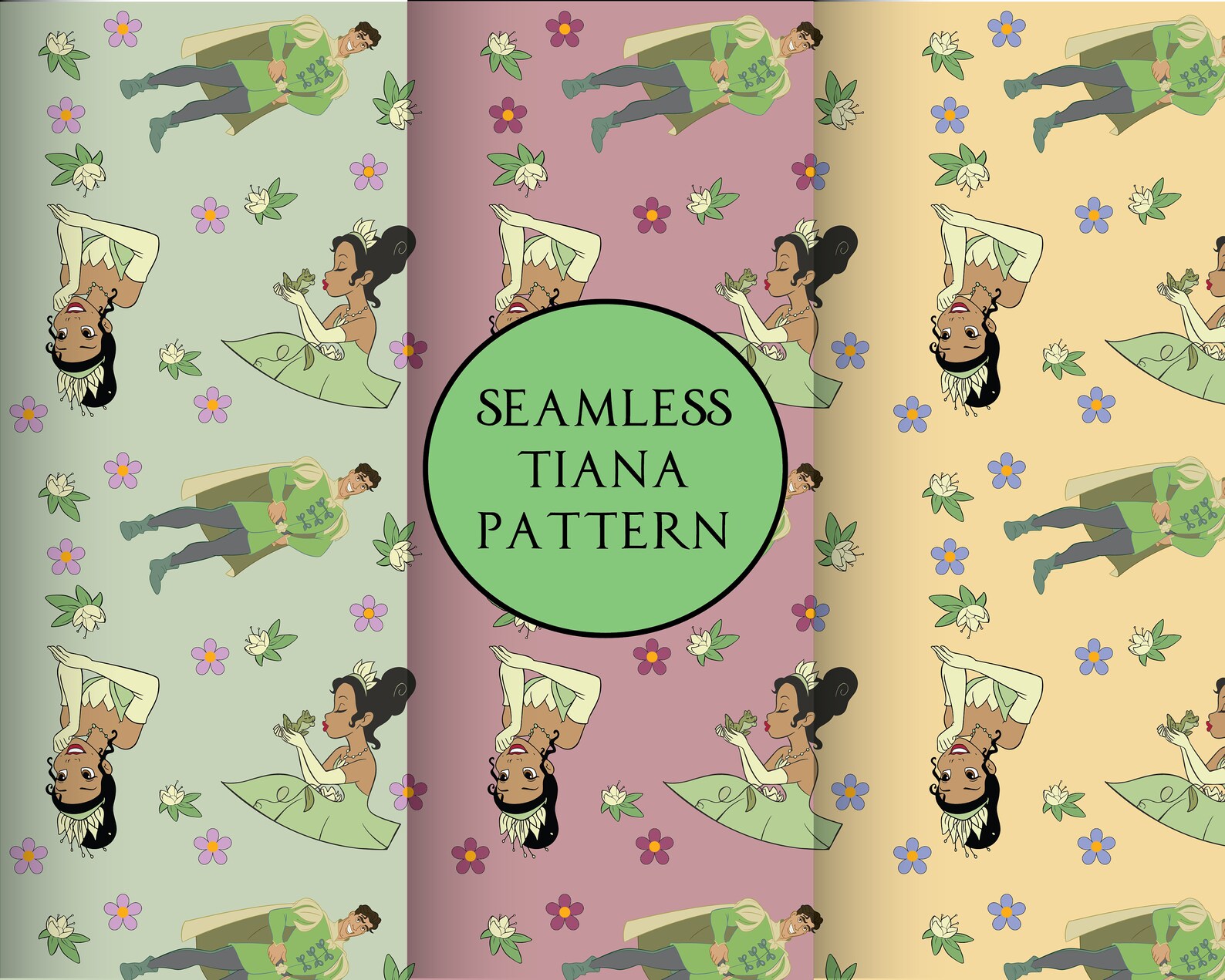 Princess and the Frog / Tiana / Princess Tiana / Tiana Seamless Pattern ...