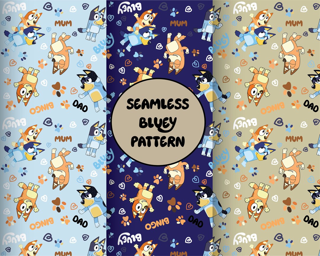 Bluey / Bluey Seamless Pattern / Seamless Pattern / Seamless Design ...