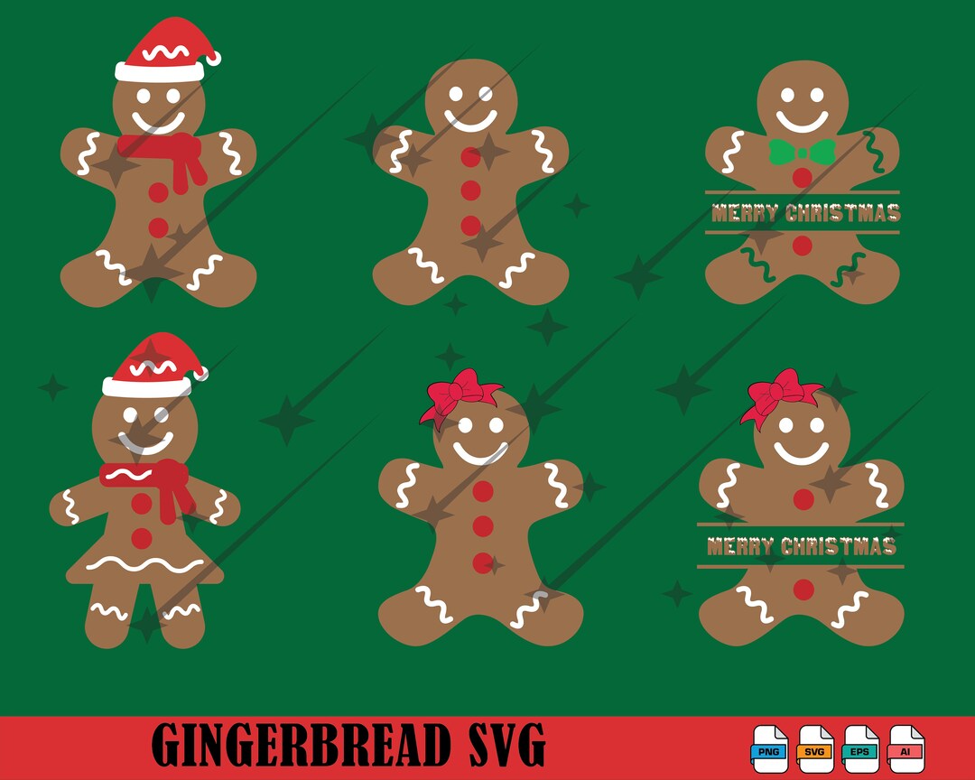 Christmas Gingerbread Svg Christmas Svg Gingerbread Man Svg Etsy