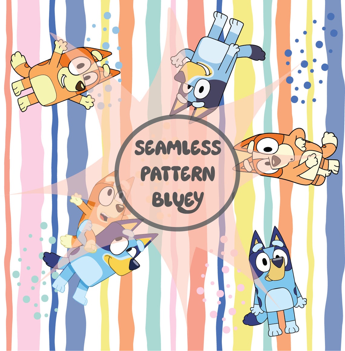 Bluey / Bluey Seamless Pattern / Seamless Pattern / Seamless Design ...
