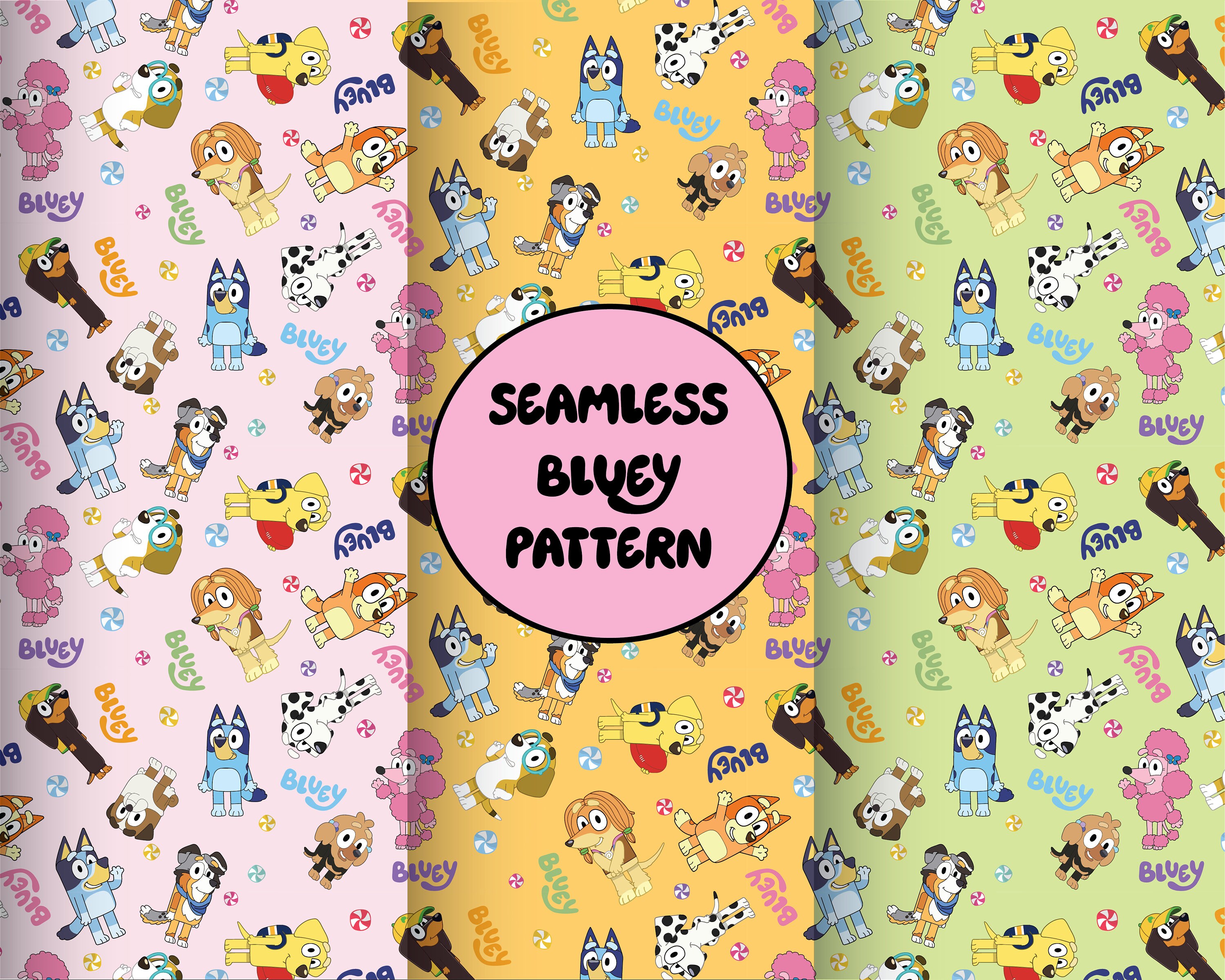 Bluey / Bluey Seamless Pattern / Seamless Pattern / Seamless Design ...