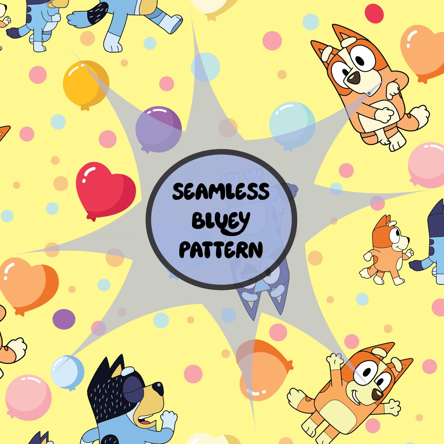 Bluey / Bluey Seamless Pattern / Seamless Pattern / Seamless Design ...