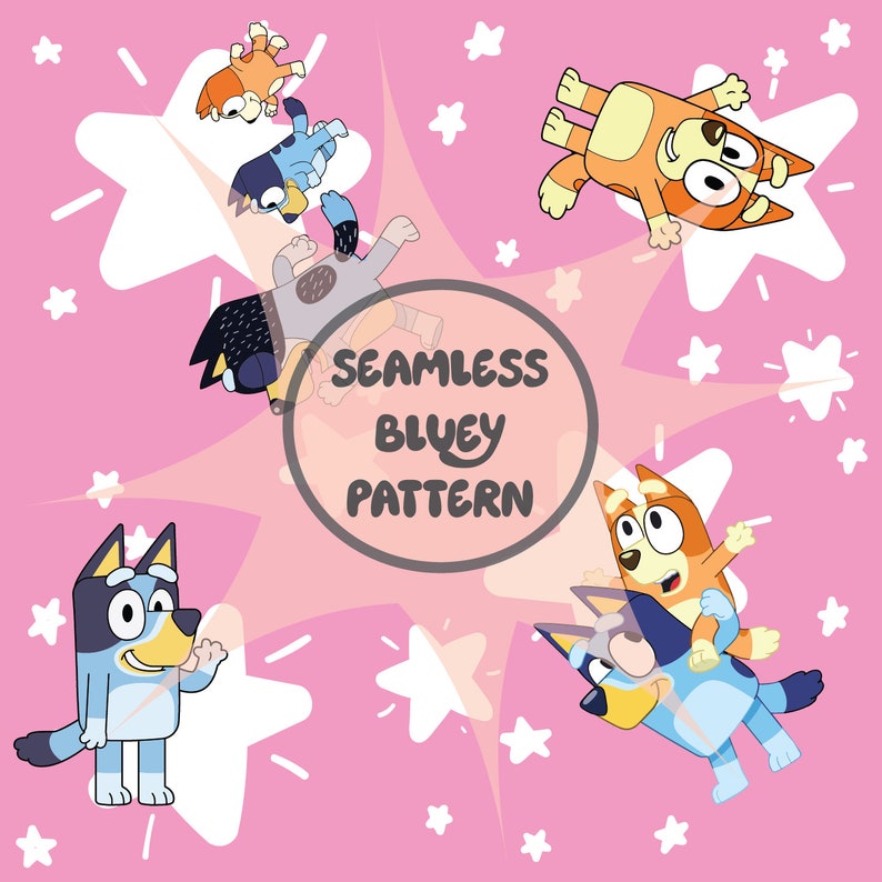 Bluey / Bluey Seamless Pattern / Seamless Pattern / Seamless Design ...