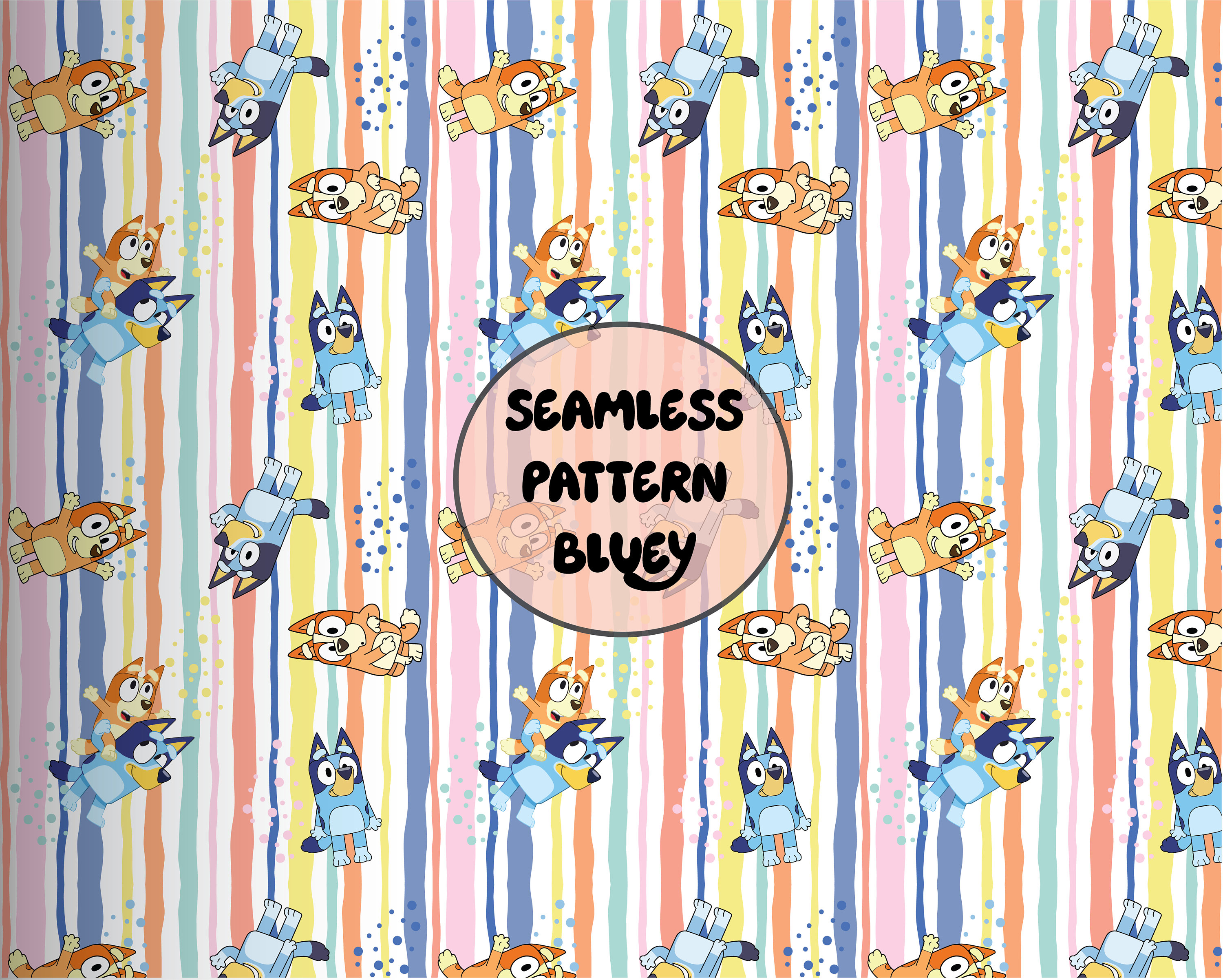 Bluey / Bluey Seamless Pattern / Seamless Pattern / Seamless Design ...