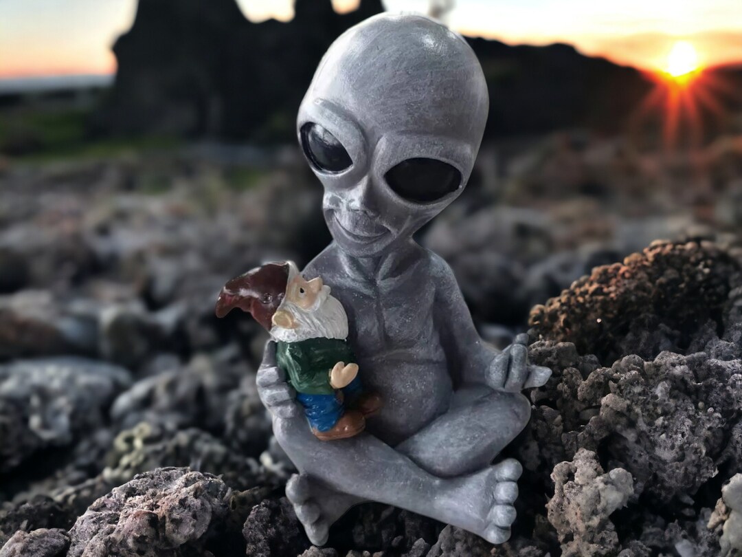 Handcrafted Alien Gnome Ornament Whimsical ET Decor for Unique ...