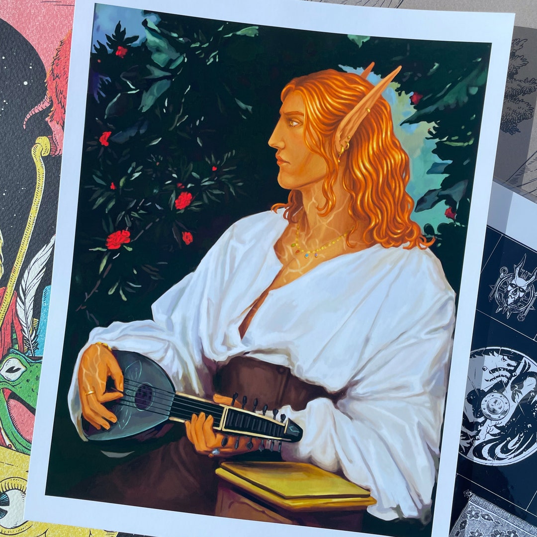 Portrait of the Bard Art Print - Etsy