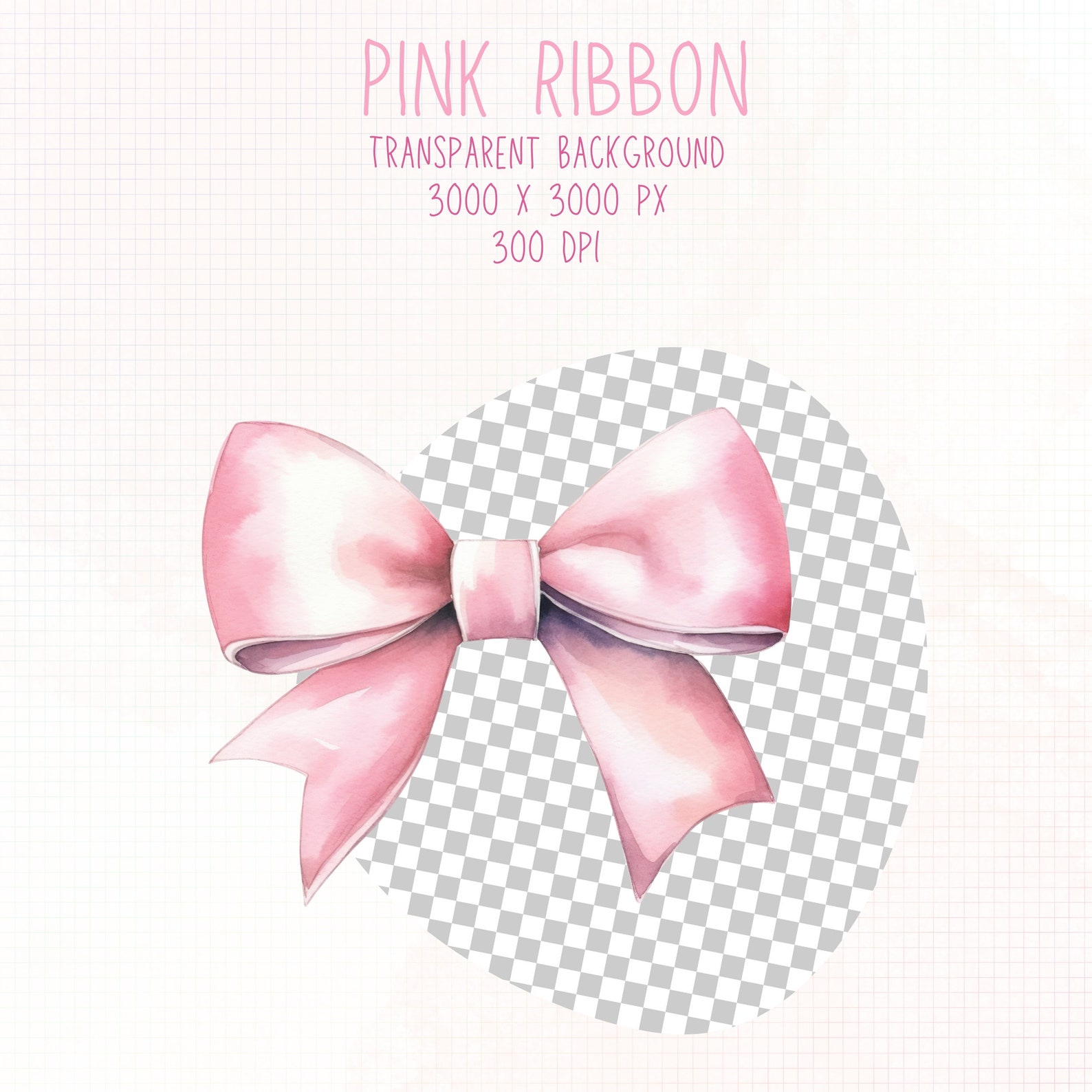 Watercolor Pink Bow Clipart, Pink Ribbon PNG, Pink Bow PNG, Watercolor ...